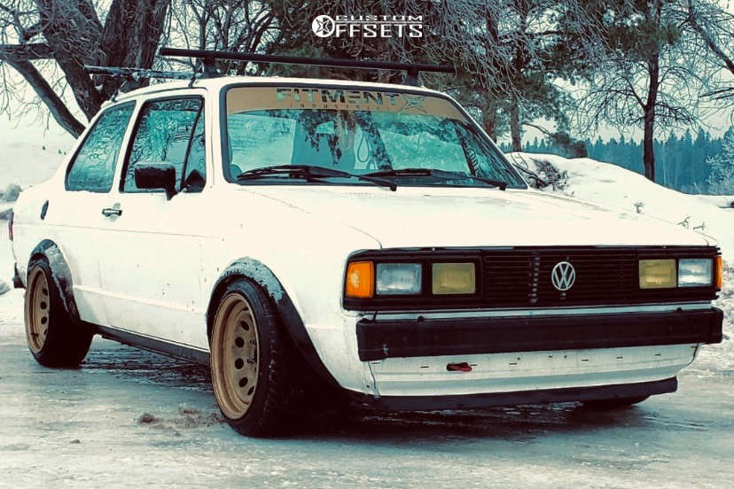 1983 Volkswagen Jetta with 15x8 Rota Shakotan and 165/55R15 Federal ...