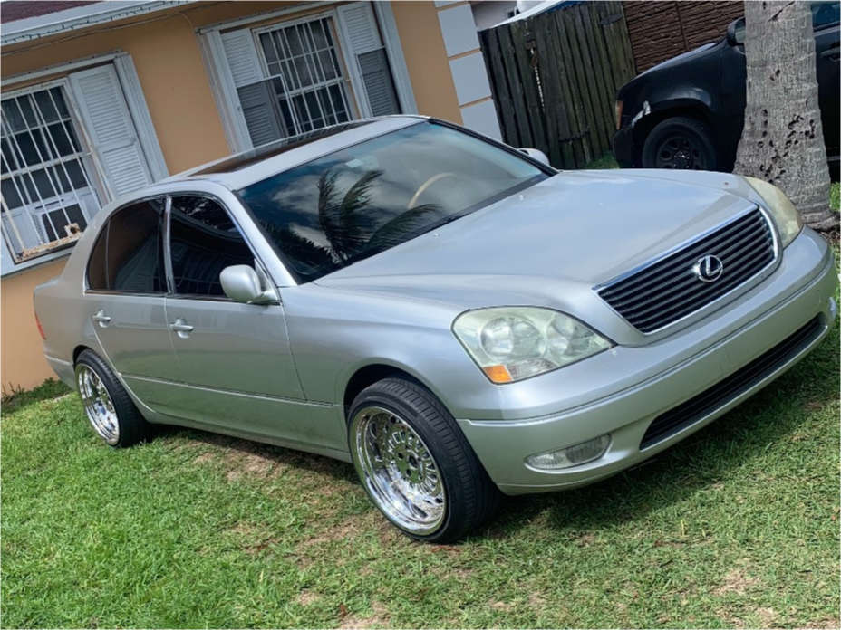 2002 Lexus LS430 with 19x11 15 ESM 015 and 255/35R19 Pirelli All Season ...