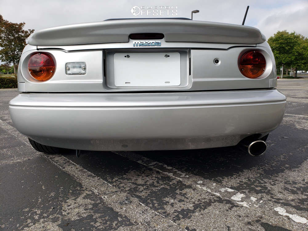 1991 Mazda Miata with 15x8 25 Rota Os Mesh and 195/50R15 Yokohama Advan ...