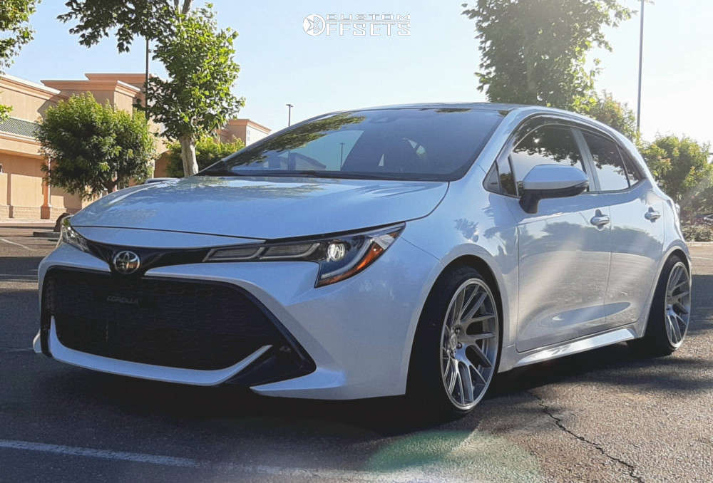 2021 Toyota Corolla with 18x9.5 22 Anovia Elder and 215/35R18 Michelin ...