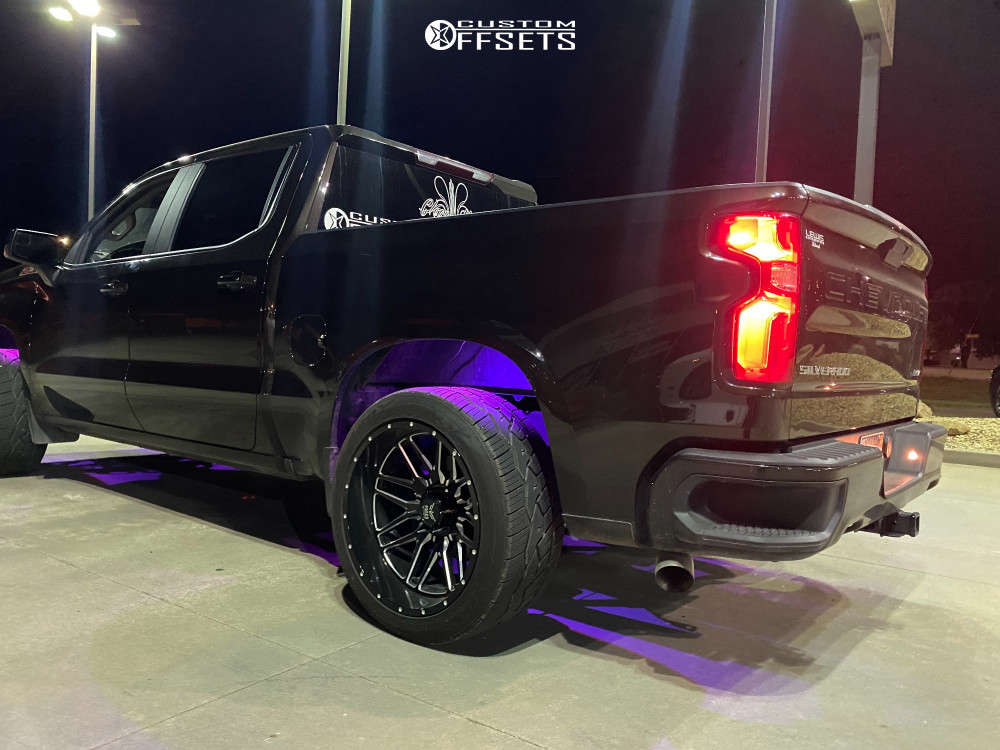 2019 Chevrolet Silverado 1500 with 22x12 -44 Force Off-Road F04 and 32/ ...