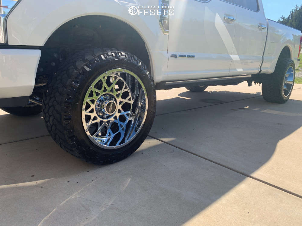 2020 Ford F-350 Super Duty with 22x12 -51 Vision Rocker and 325/55R22 ...