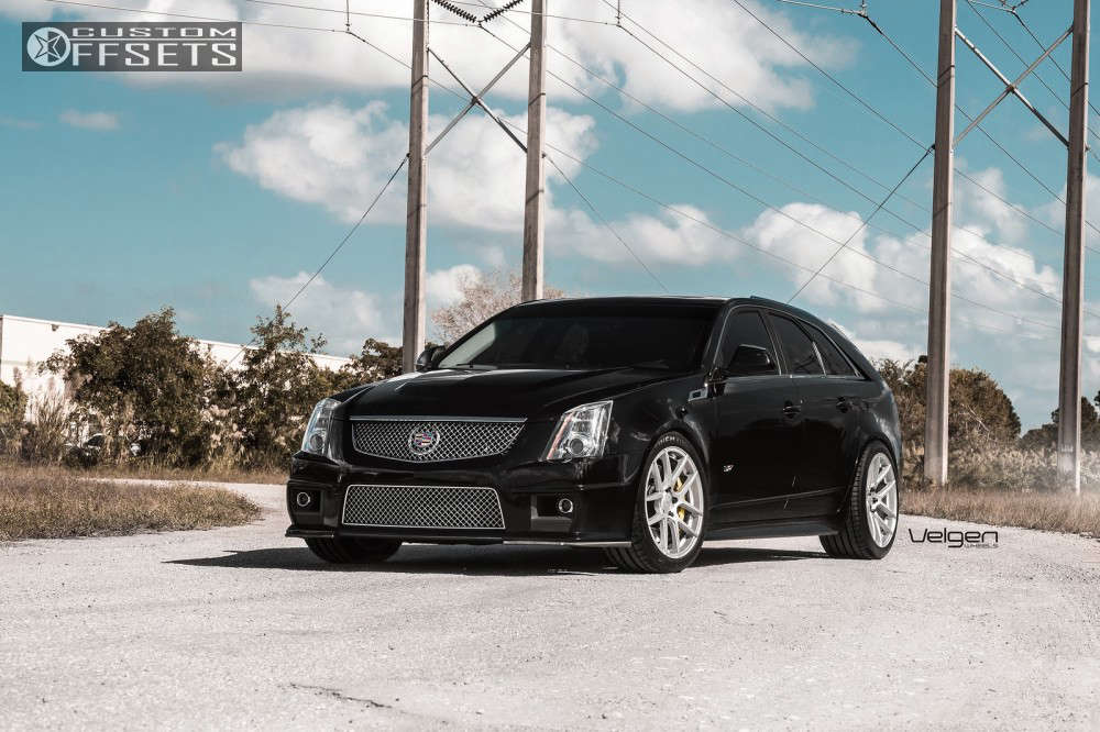 2014 Cadillac CTS-V with 20x9 35 Velgen Vmb5 and 285/35R20 Continental ...