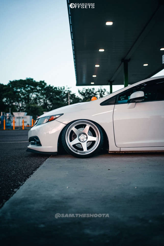 2013 Honda Civic with 18x9 12 Kansei Knp and 215/35R18 Federal SS595 ...