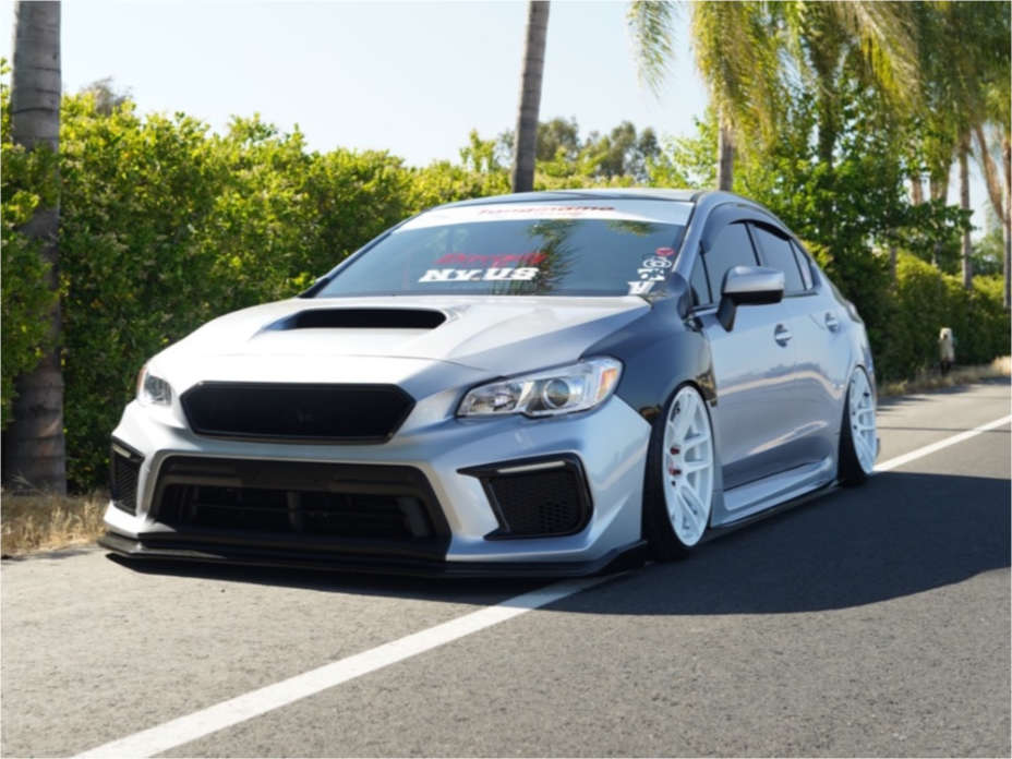 2019 Subaru WRX with 18x9.5 22 ESR Cs8 and 225/35R18 Federal SS595 and ...