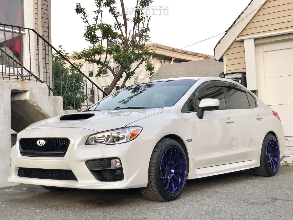 2017 Subaru WRX with 18x9.5 35 Anovia Night and 245/40R18 Continental ...