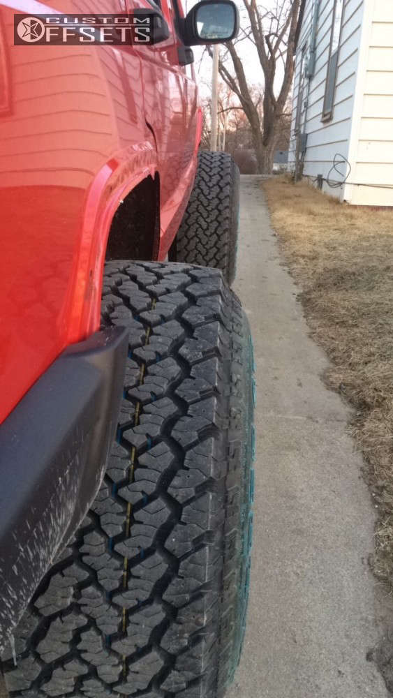 1998 Jeep Cherokee with 15x14 -88 Bart Wheels Super Trucker and 33/12 ...