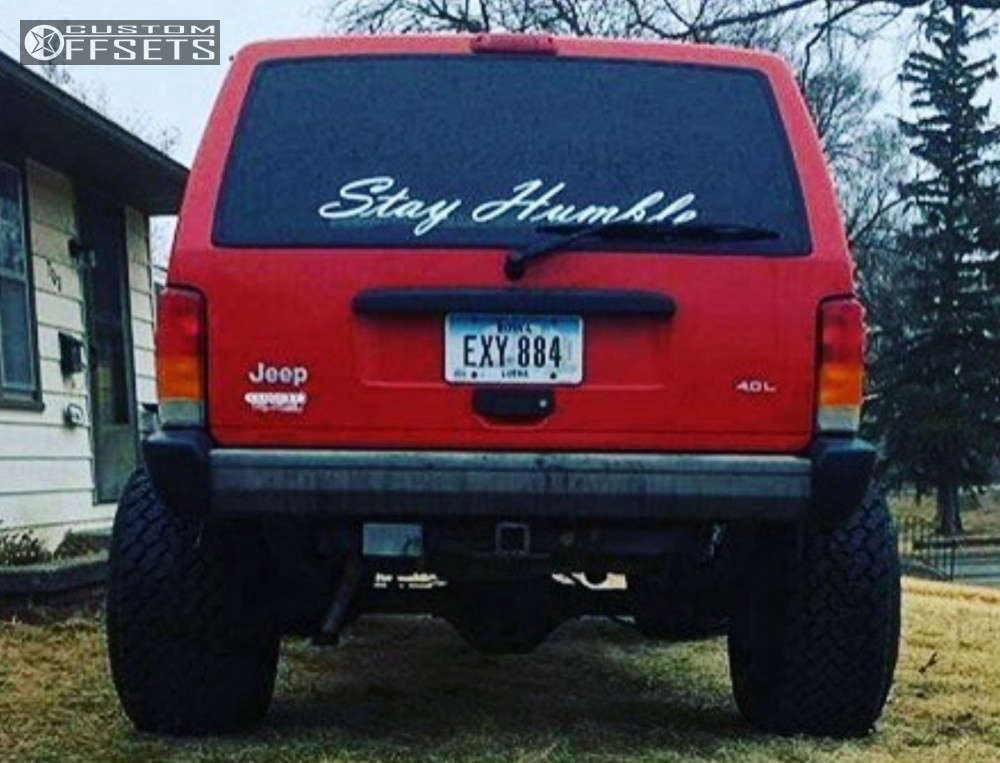 1998 Jeep Cherokee with 15x14 -88 Bart Wheels Super Trucker and 33/12 ...