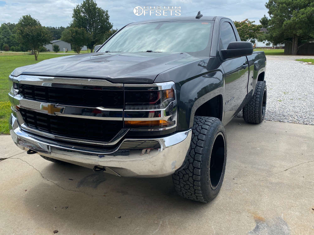 2016 Chevrolet Silverado 1500 with 20x12 -51 Hardrock H708 and 285 ...