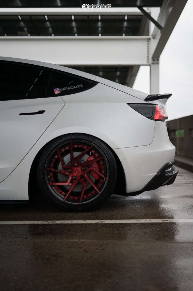 2020 Tesla 3 with 19x10 25 BC Forged Hca218 and 275/35R19 Falken Azenis ...