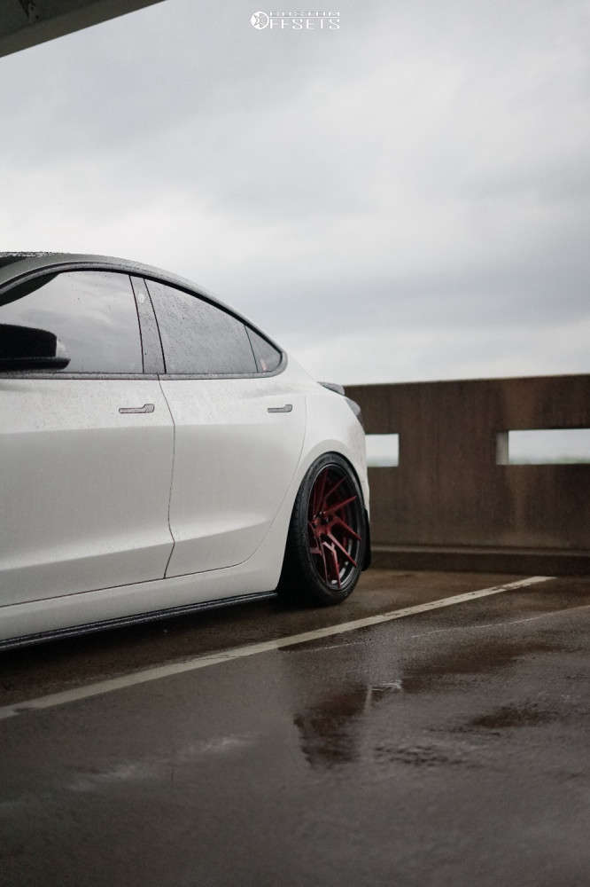 2020 Tesla 3 with 19x10 25 BC Forged Hca218 and 275/35R19 Falken Azenis ...