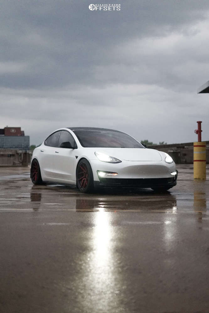 2020 Tesla 3 with 19x10 25 BC Forged Hca218 and 275/35R19 Falken Azenis ...