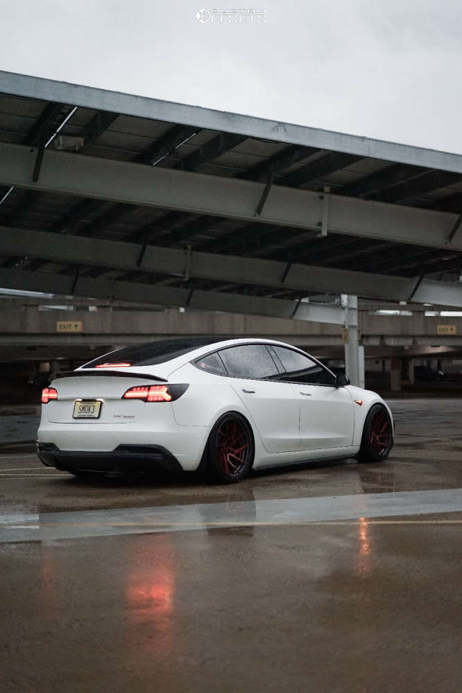 2020 Tesla 3 with 19x10 25 BC Forged Hca218 and 275/35R19 Falken Azenis ...