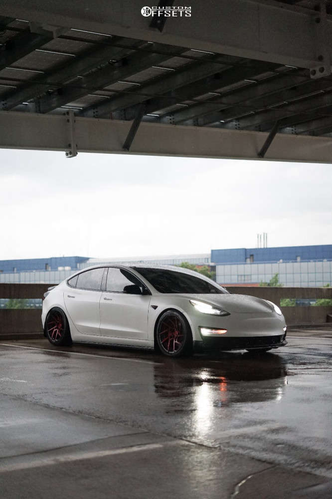 2020 Tesla 3 with 19x10 25 BC Forged Hca218 and 275/35R19 Falken Azenis ...