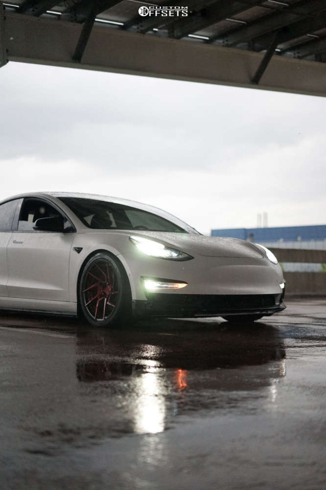 2020 Tesla 3 with 19x10 25 BC Forged Hca218 and 275/35R19 Falken Azenis ...