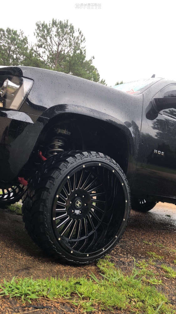 2009 Chevrolet Tahoe with 24x14 -76 Hardcore Offroad Hc17 and 33/13 ...