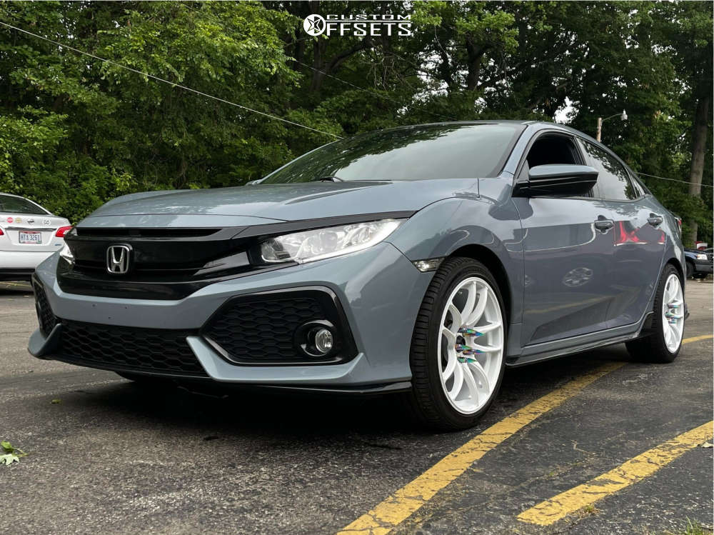 2018 Honda Civic with 18x8.5 35 Vors Tr4 and 235/40R18 Dunlop Conquest ...