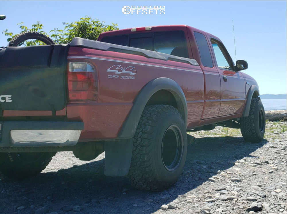 2002 Ford Ranger with 15x12 -64 Bart Wheels Super Trucker and 31/10 ...
