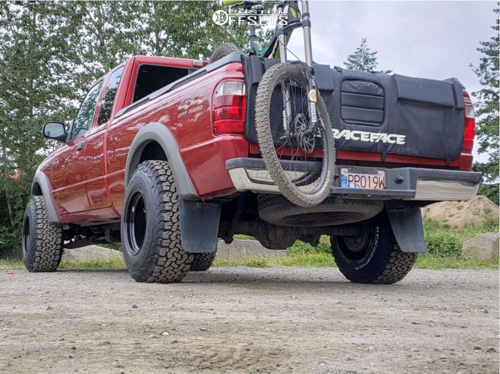 2002 Ford Ranger with 15x12 -64 Bart Wheels Super Trucker and 31/10 ...