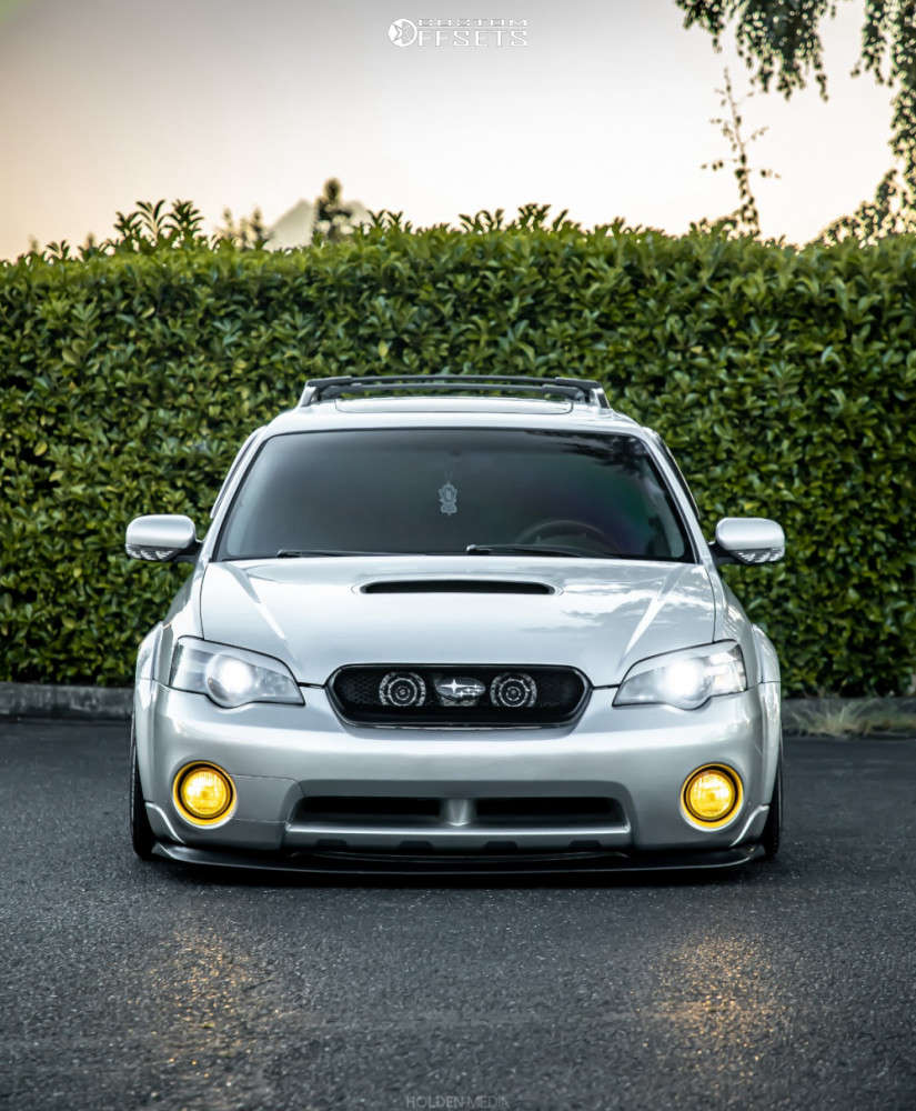 2006 Subaru Outback with 18x9.5 22 ESR Cs15 and 225/40R18 Vogue ...