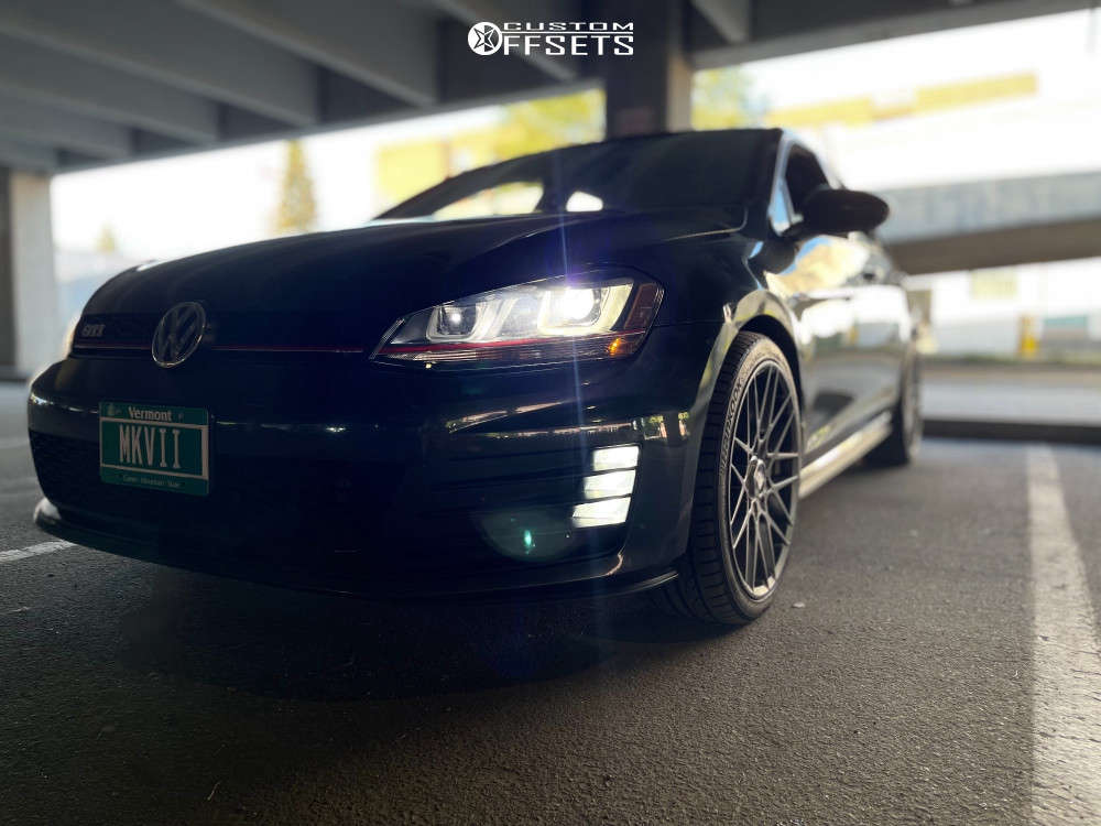 2015 Volkswagen GTI with 19x8.5 35 Rotiform Rse and 245/35R19 Hankook ...
