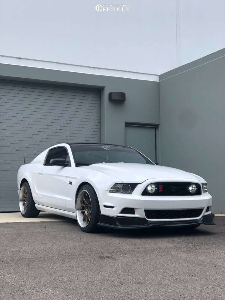 2014 Ford Mustang with 19x9.5 22 Aodhan Ds07 and 245/40R19 Black Hawk ...