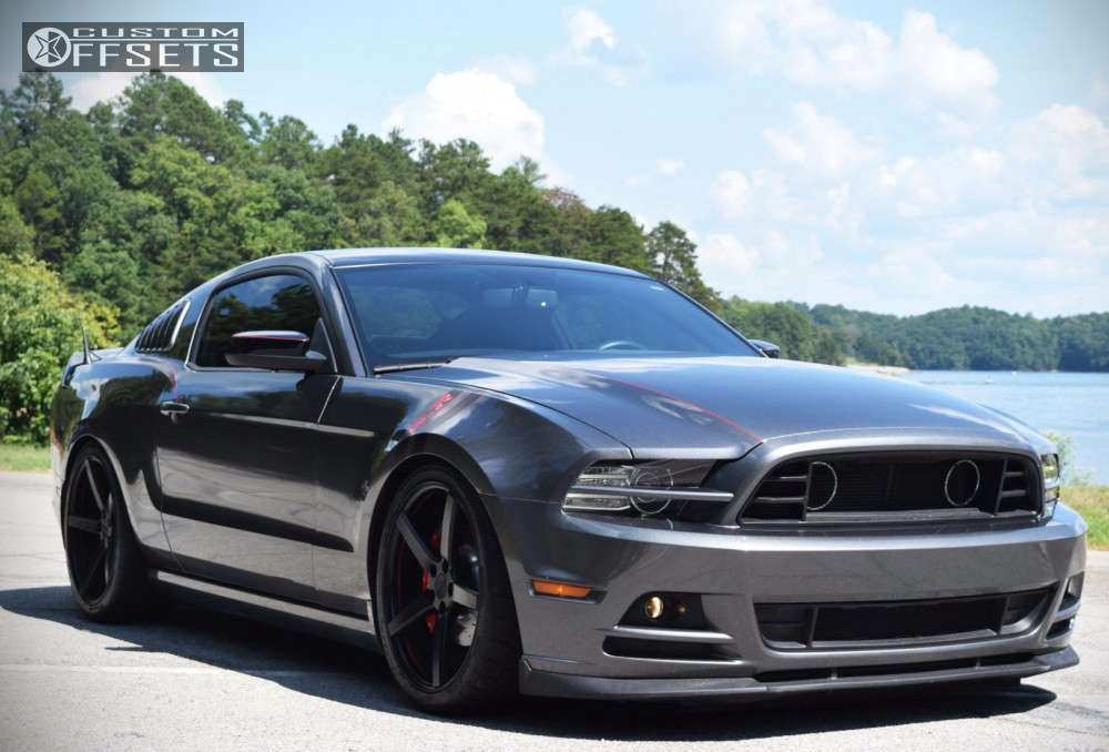 2014 Ford Mustang with 20x8.5 35 MMD 551C and 255/35R20 Mickey Thompson Street Comp and ...