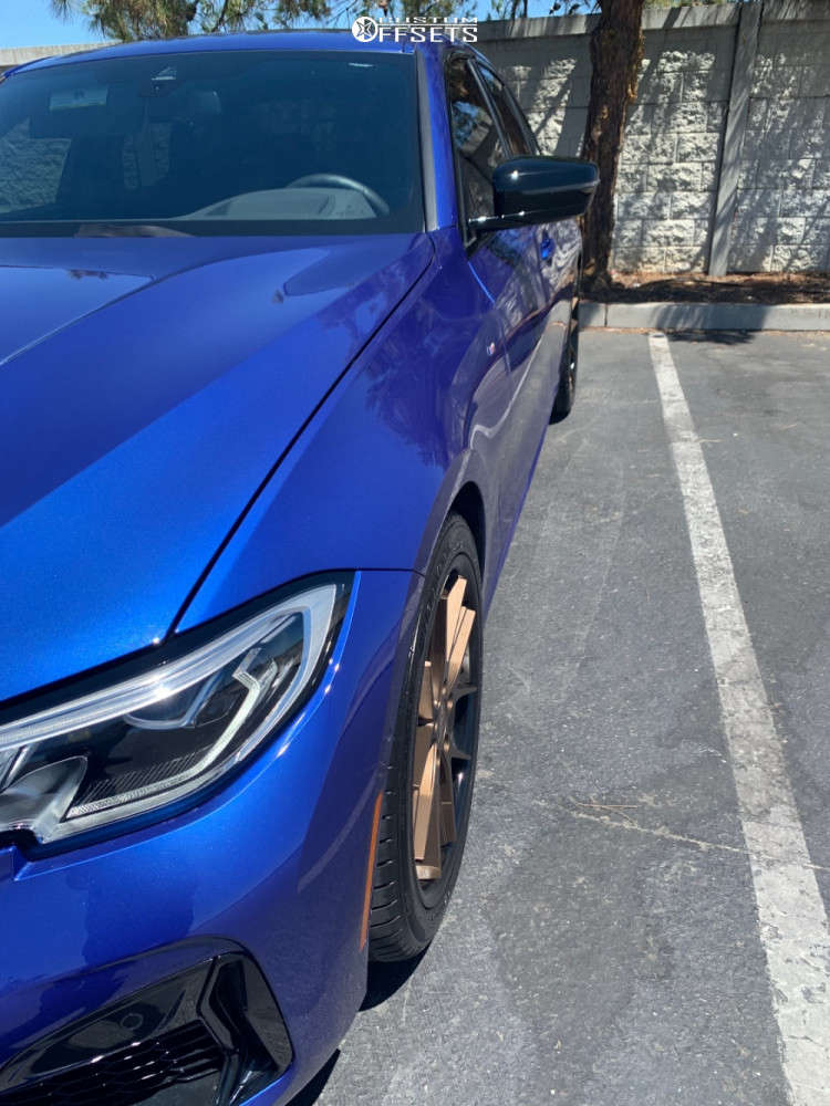 2021 BMW M340i with 19x8.5 25 Ferrada FR2 and 245/40R19 Hankook Ventus ...