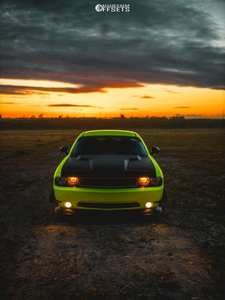 2012 Dodge Challenger with 20x8.5 20 Voxx Lago and 255/35R20 Nitto ...