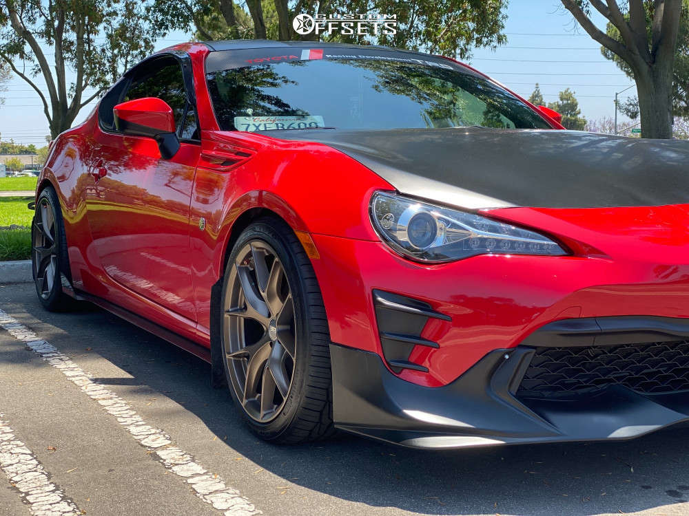 2017 Toyota 86 with 18x9.5 35 ESR Rf2 and 255/35R18 Toyo Tires Extensa ...
