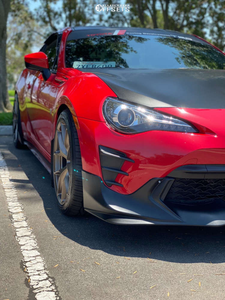 2017 Toyota 86 with 18x9.5 35 ESR Rf2 and 255/35R18 Toyo Tires Extensa ...