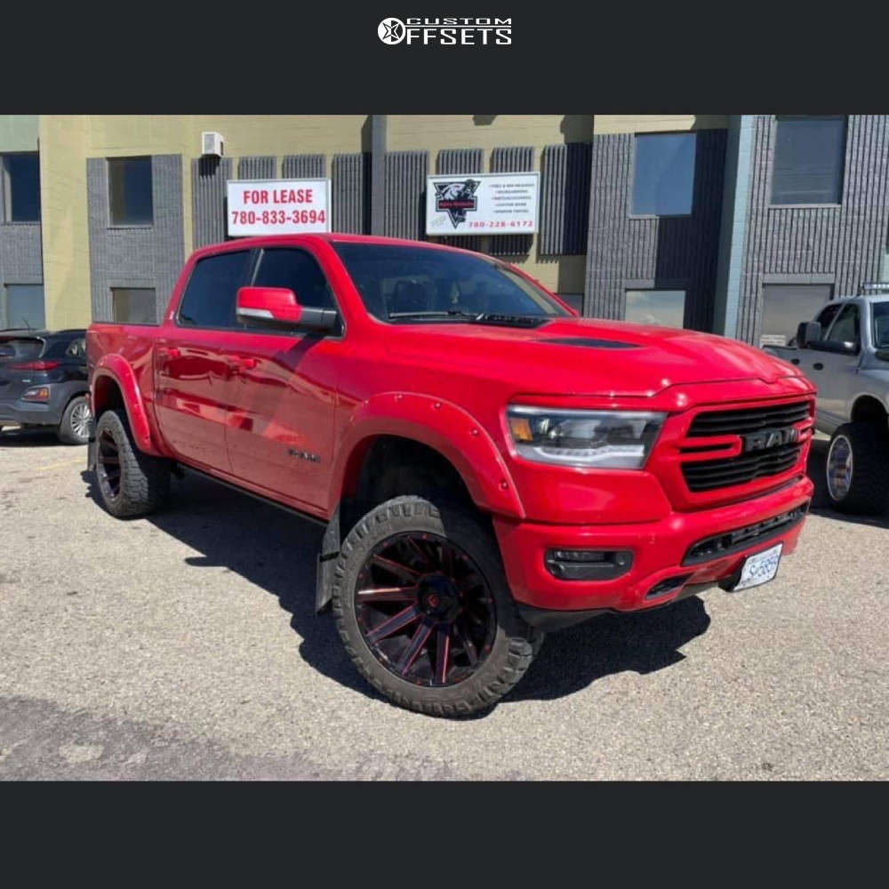 2019 Ram 1500 with 22x12 -44 Fuel Contra and 35/12.5R22 Nitto Ridge ...