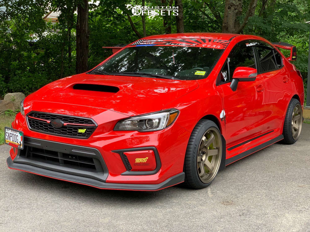 2020 Subaru WRX STI with 18x10.5 22 AVID1 AV6 and 255/35R18 Continental ...