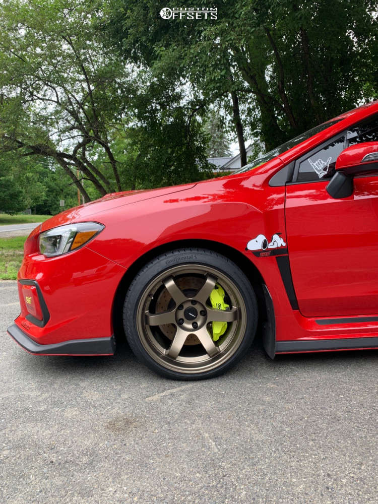 2020 Subaru WRX STI with 18x10.5 22 AVID1 AV6 and 255/35R18 Continental ...