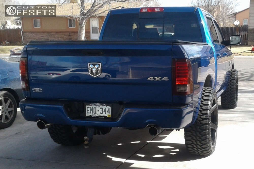 2014 Ram 1500 with 24x11 -45 Tuff T12 and 35/12.5R24 Mile King Mk868 ...