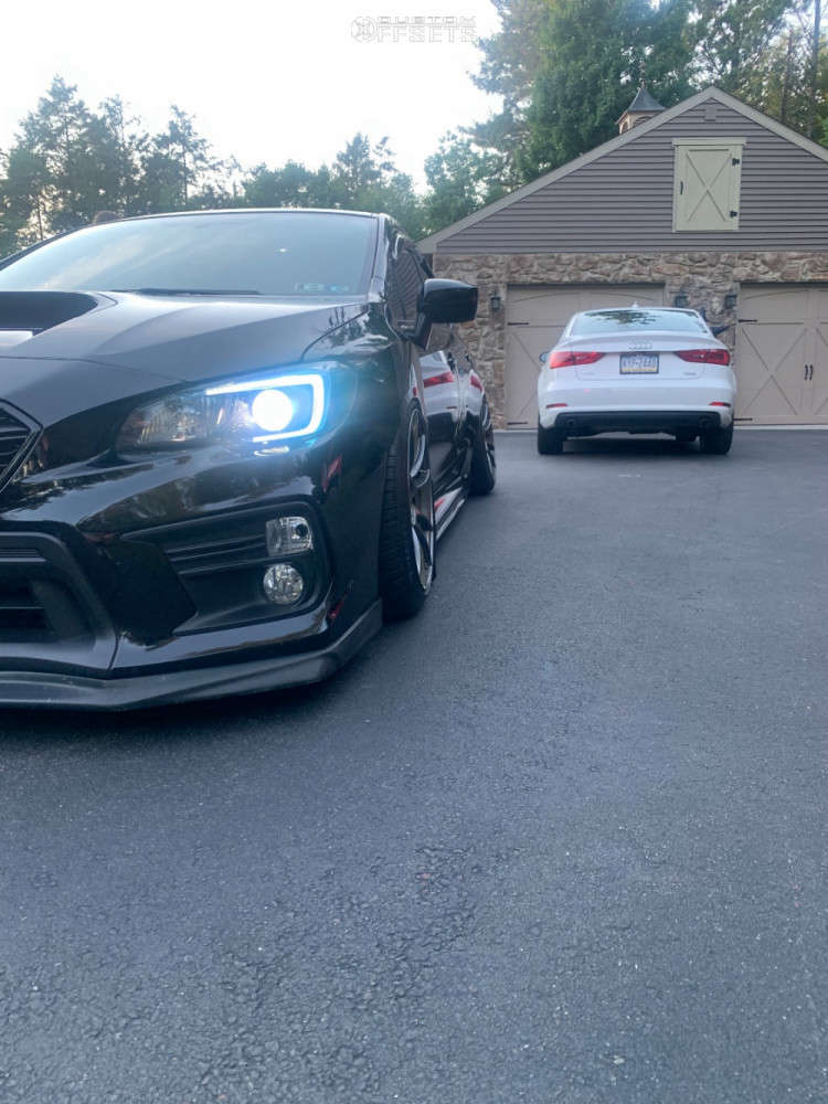 2020 Subaru WRX with 18x9.5 12 WedsSport SA-25r and 235/40R18 Michelin ...