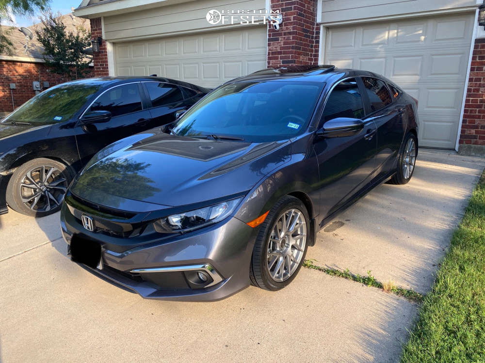 2021 Honda Civic with 18x8 35 Enkei Tm7 and 245/40R18 Barum Bravuris ...