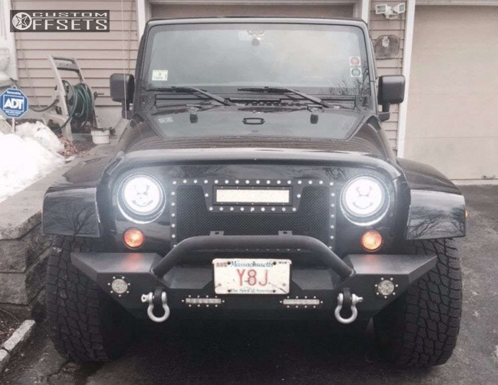 2012 Jeep Wrangler with 18x9 18 Monster Energy 642B and 325/60R18 Nitto ...