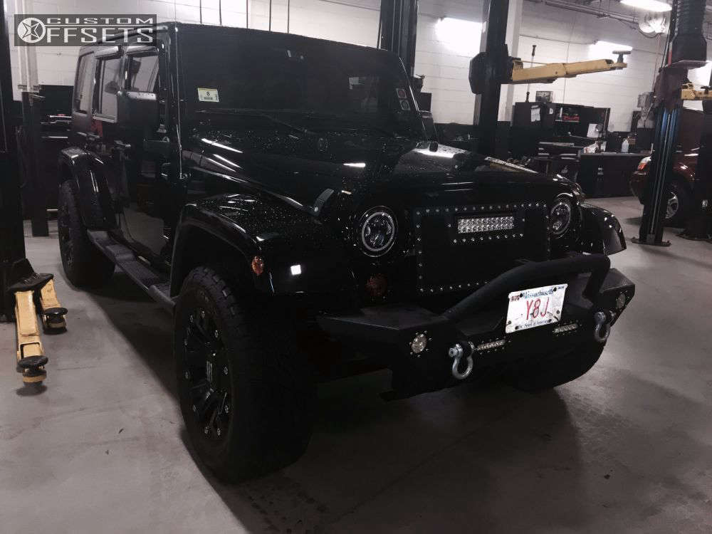2012 Jeep Wrangler with 18x9 18 Monster Energy 642B and 325/60R18 Nitto ...