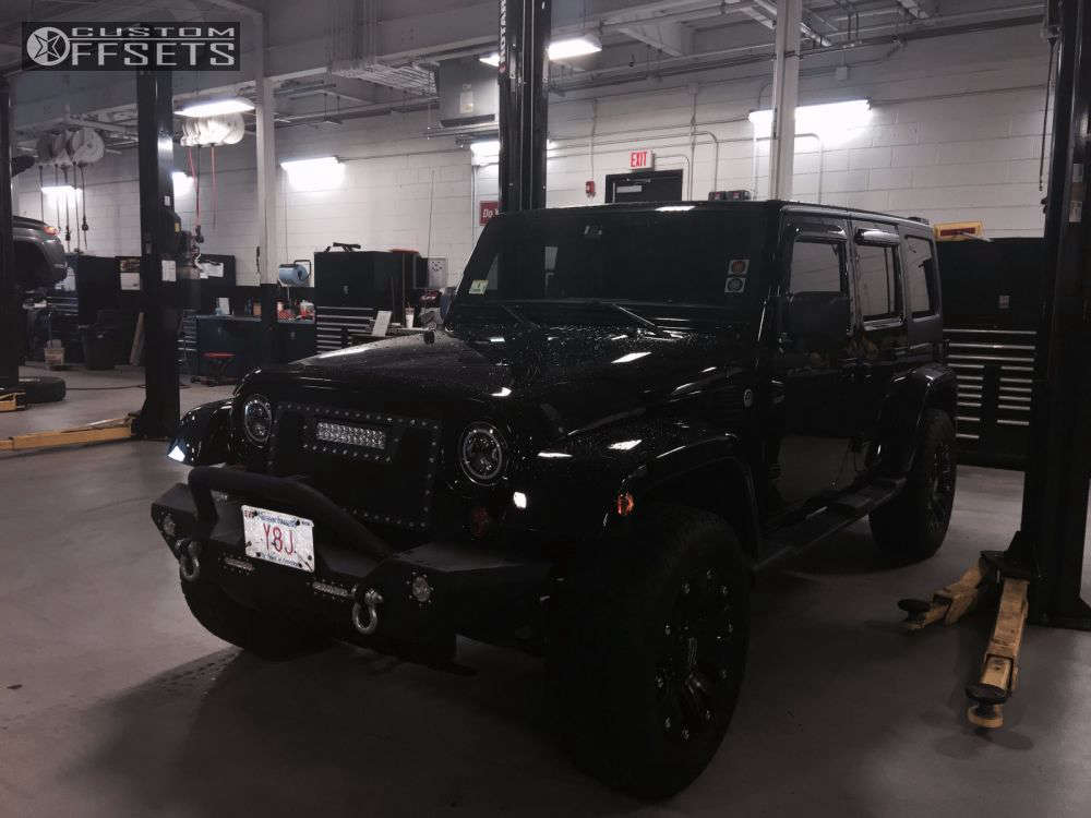 2012 Jeep Wrangler with 18x9 18 Monster Energy 642B and 325/60R18 Nitto ...