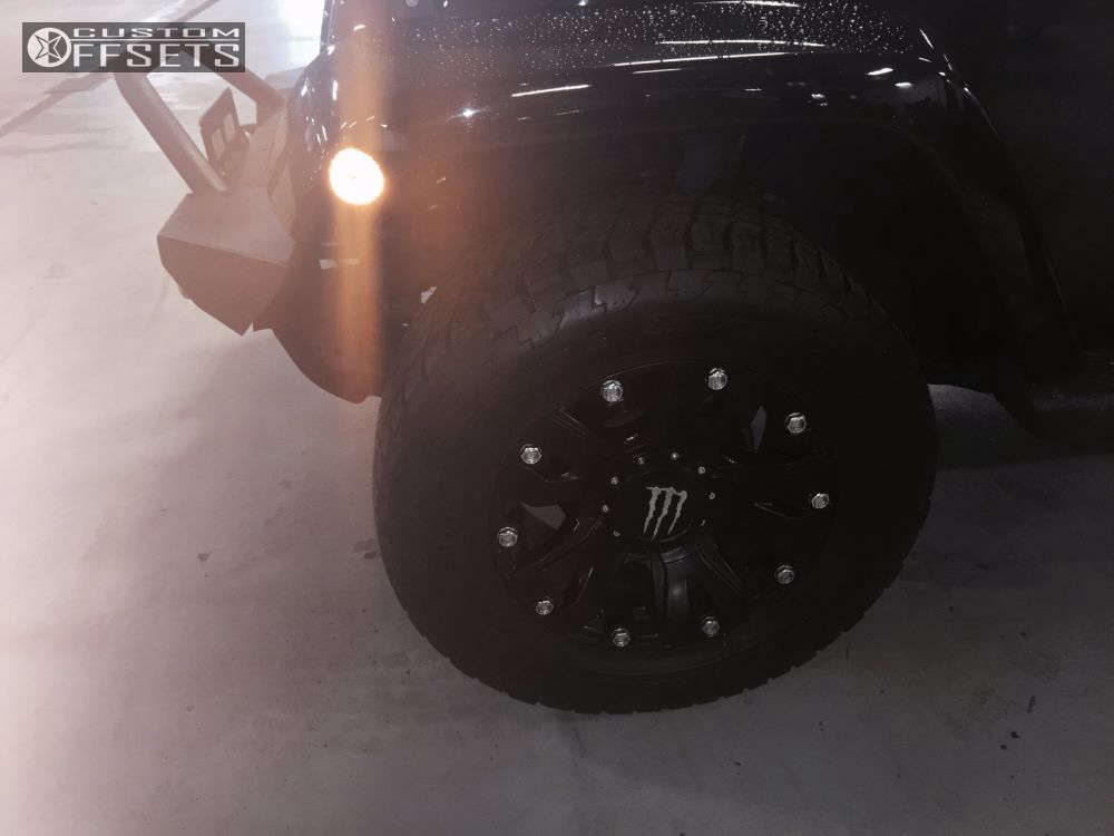 2012 Jeep Wrangler with 18x9 18 Monster Energy 642B and 325/60R18 Nitto ...