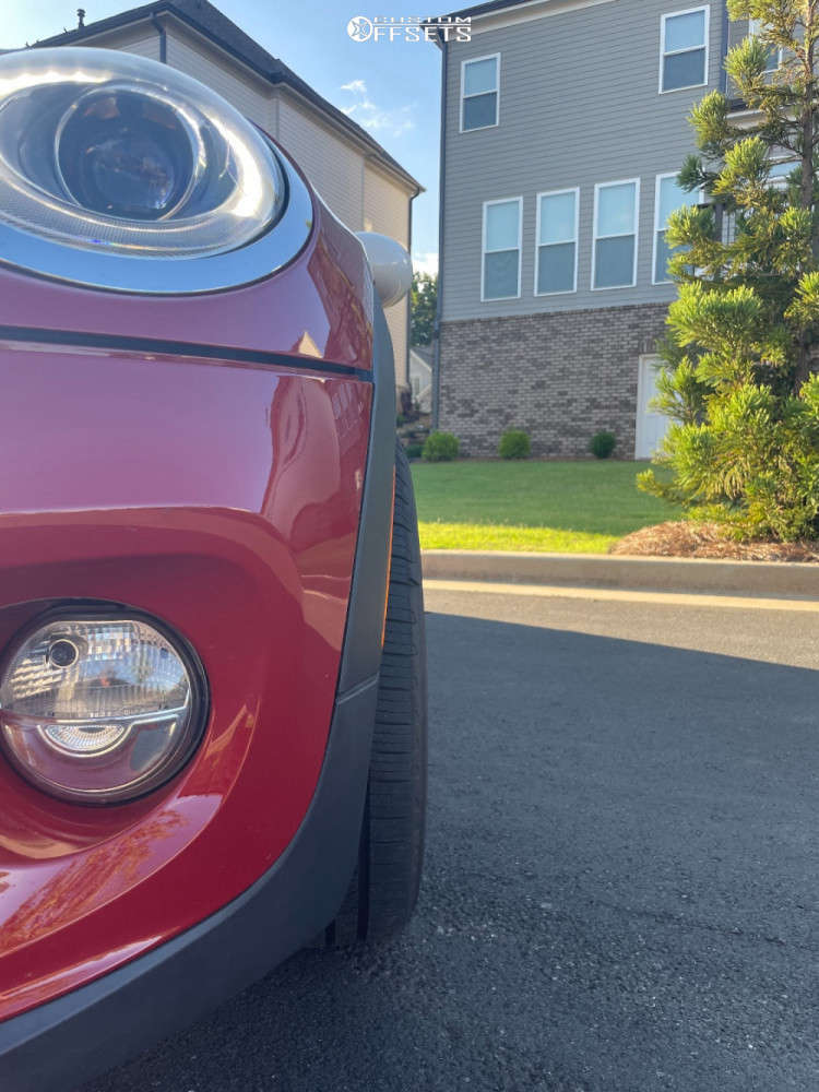 2016 Mini Cooper with 16x7 38 Drag Dr77 and 205/55R16 Michelin Defender ...