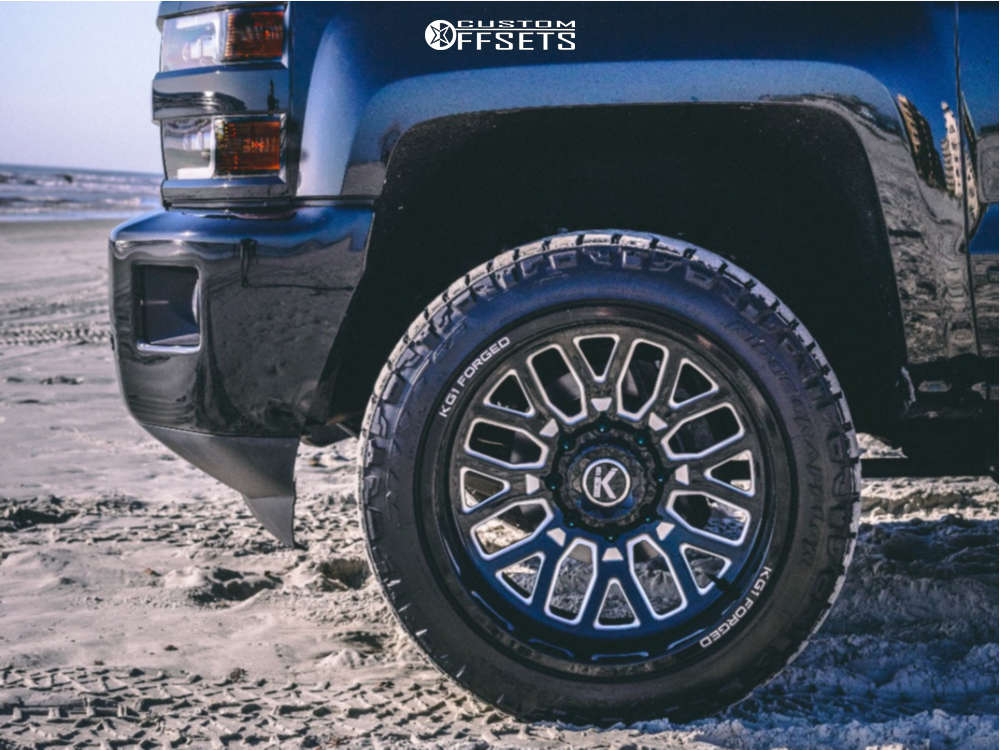 2017 Chevrolet Silverado 2500 HD with 22x12 -44 KG1 Forged Revo and 33/ ...