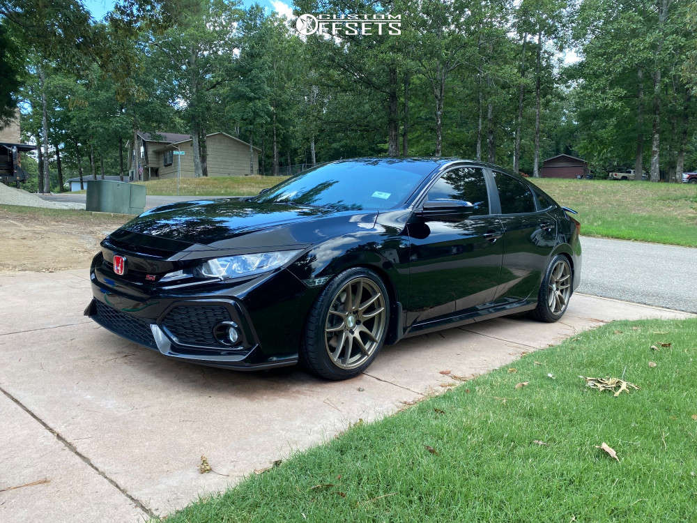 2017 Honda Civic with 18x8.5 35 AVID1 AV32 and 235/40R18 Milestar Ms932 ...