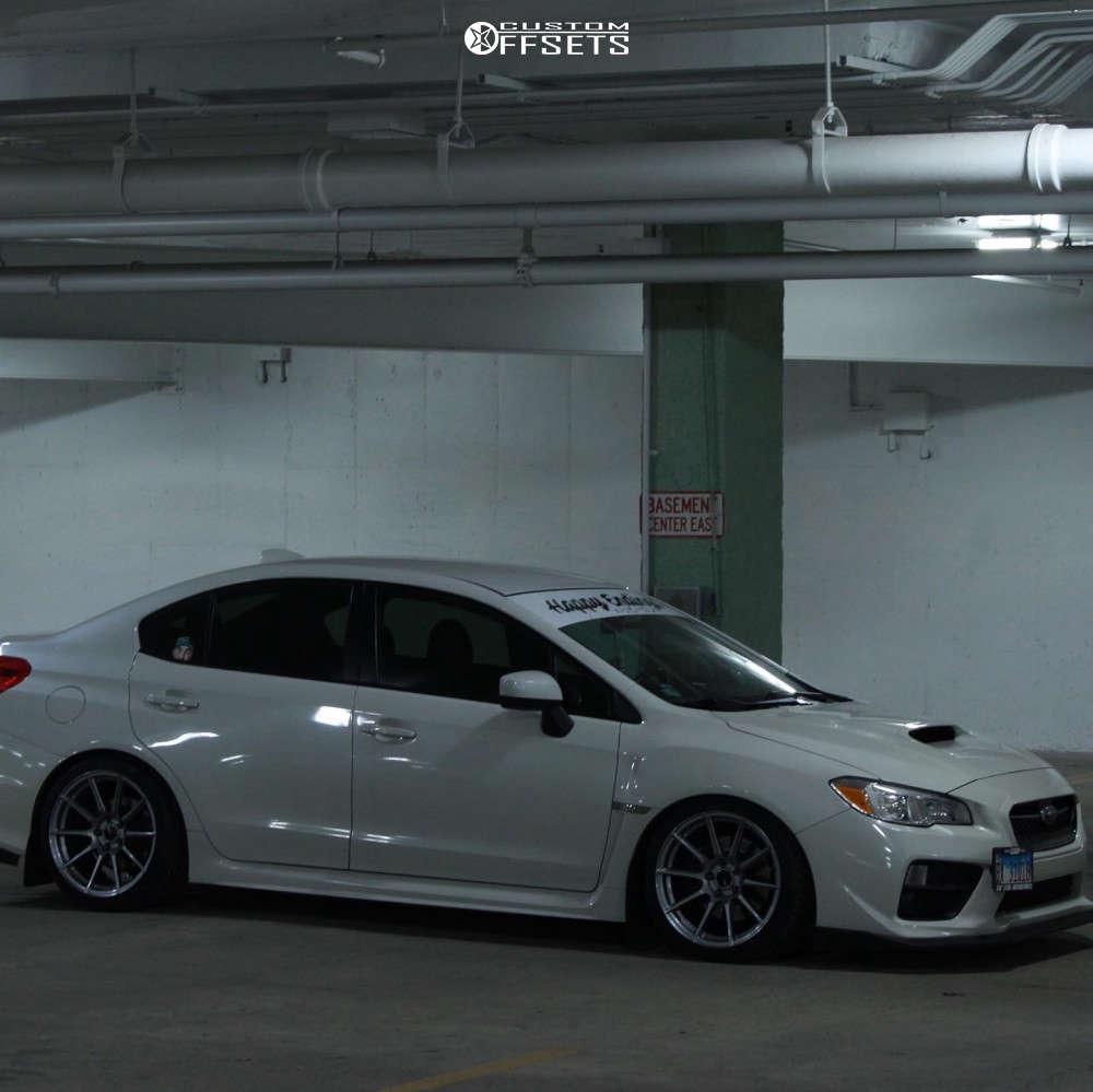 2015 Subaru WRX with 18x9.5 35 Enkei Ts10 and 245/35R18 General G-max ...