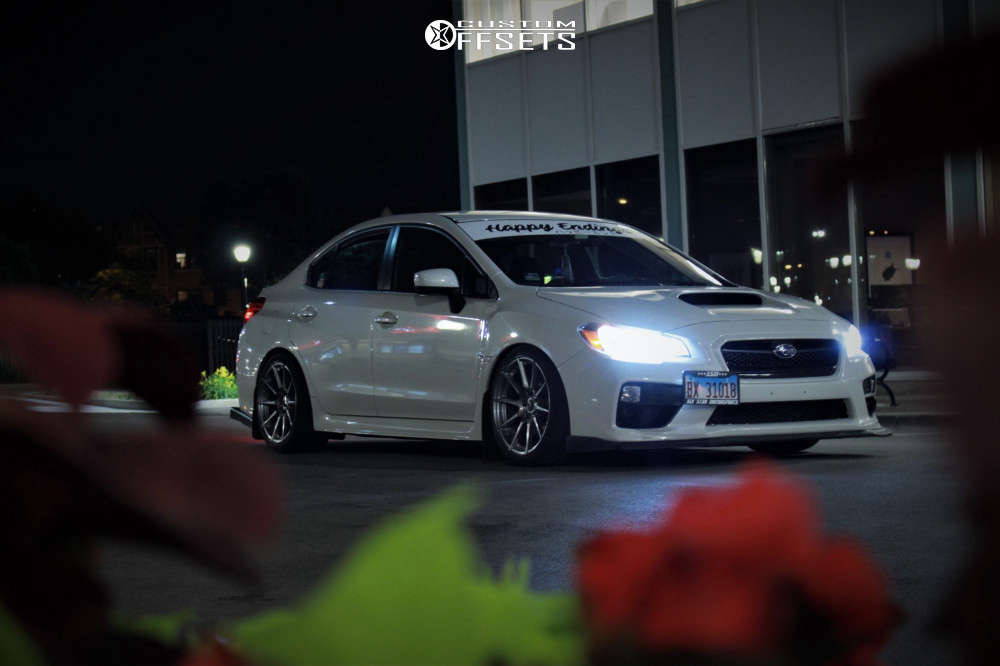 2015 Subaru WRX with 18x9.5 35 Enkei Ts10 and 245/35R18 General G-max ...