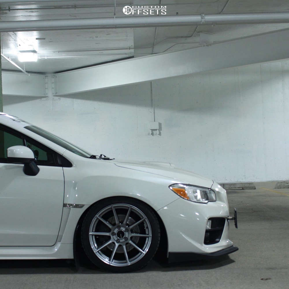 2015 Subaru WRX with 18x9.5 35 Enkei Ts10 and 245/35R18 General G-max ...