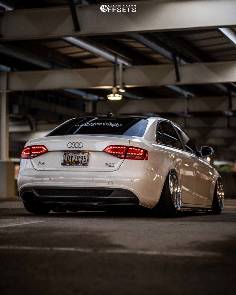 2012 Audi A4 Quattro with 18x9.5 -10 Work Vs Kf and 205/40R18 Nitto Neo ...