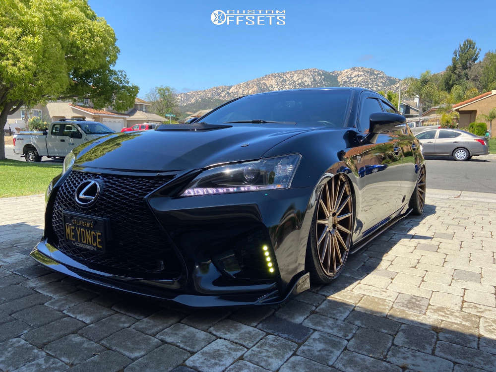 2015 Lexus GS350 with 21x9 32 Vossen Vfs2 and 245/30R21 Michelin Pilot ...