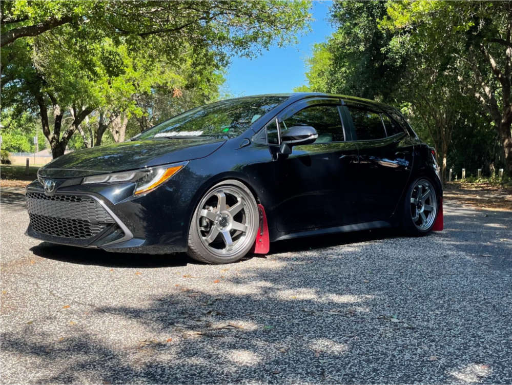 2021 Toyota Corolla with 18x8.5 35 AVID1 AV6 and 225/40R18 Dunlop Sp ...